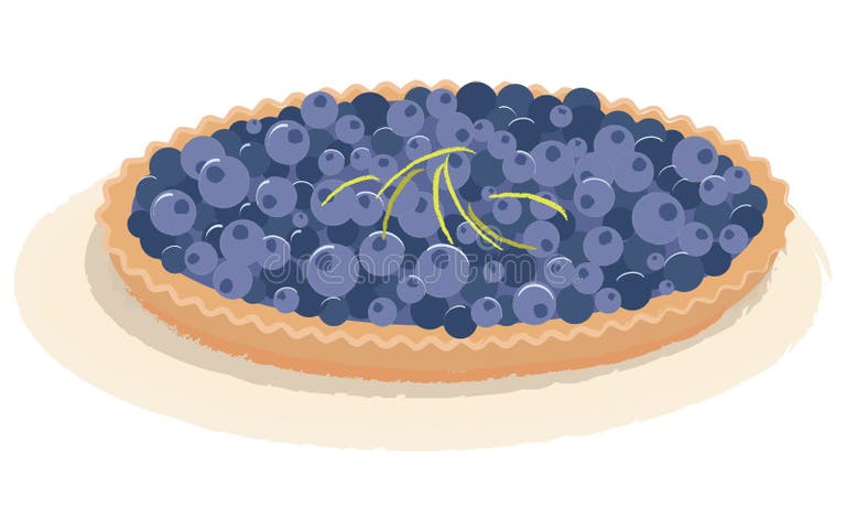 Crust Blueberry Pie Stock Illustrations – 4,070 Crust Blueberry Pie ...