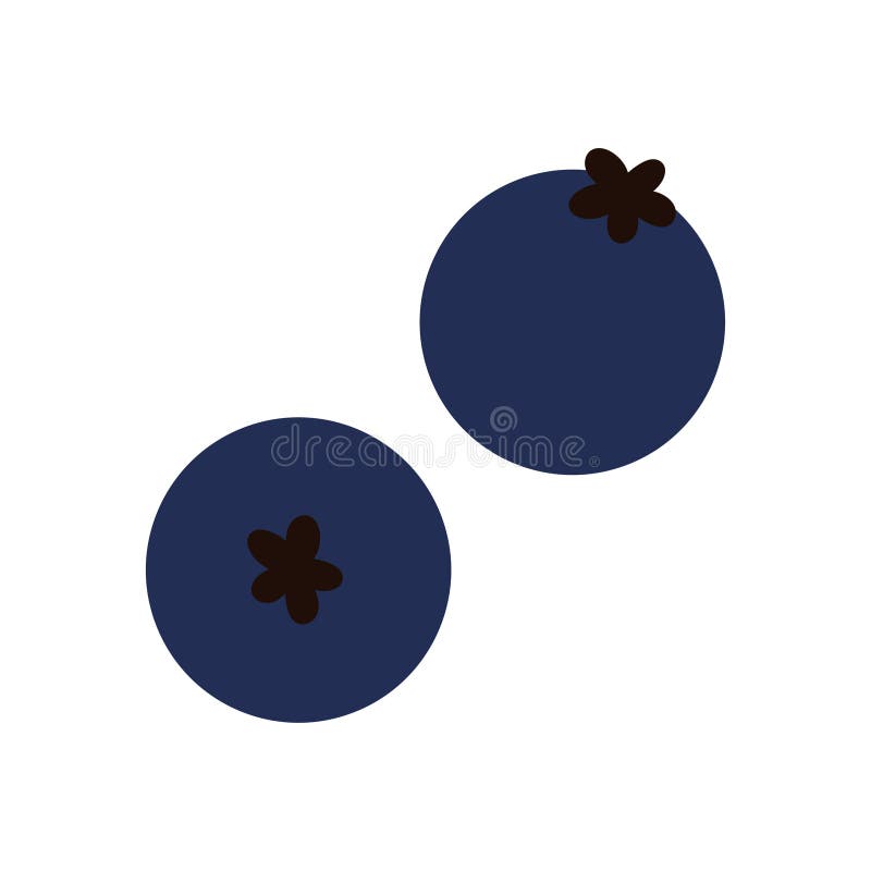 Blueberry, Two Whole Falling Blue Ripe Berry Fruit Stock Vector ...