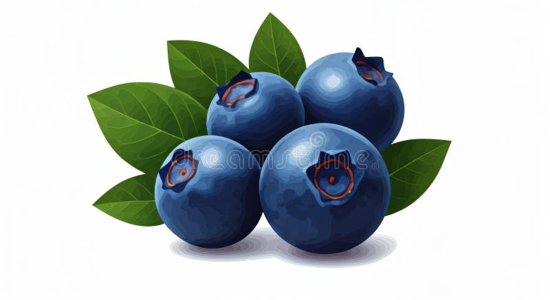 Blueberry Vector Illustration for High-Quality Prints Stock ...