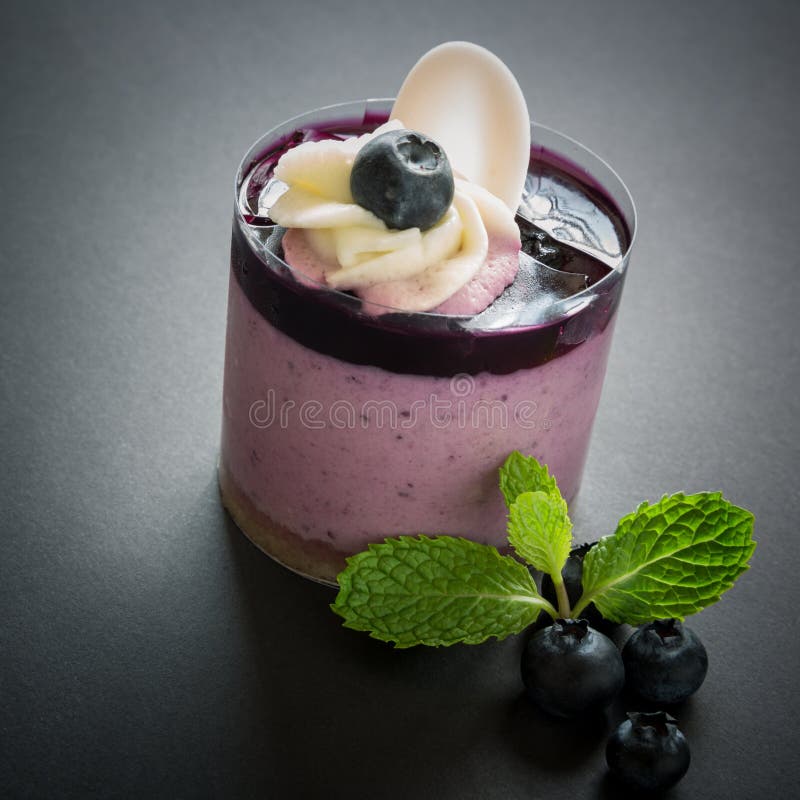 Blueberry verrine stock image. Image of delicious, closeup - 36324651