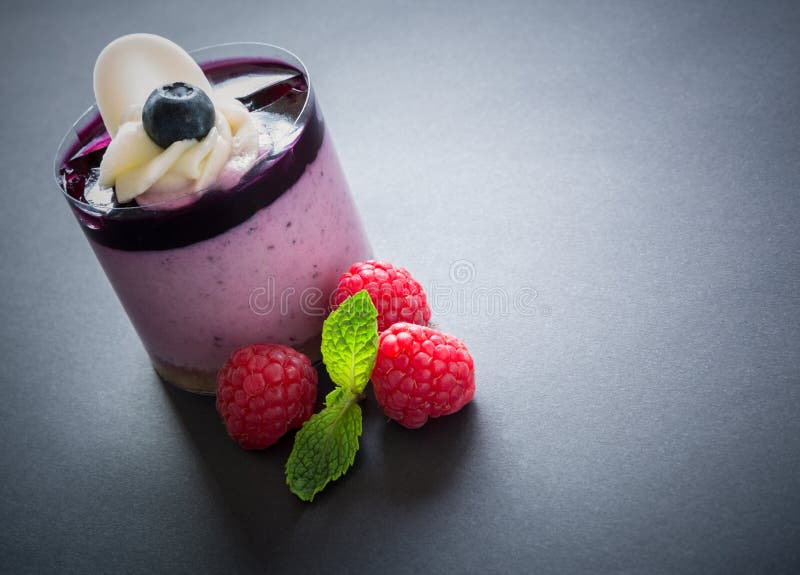Blueberry verrine stock image. Image of diet, cuisine - 36400863
