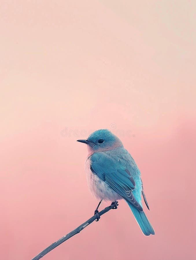 Little Bluebird Parody Big Eyes Illustration Cartoon Stock Illustration ...