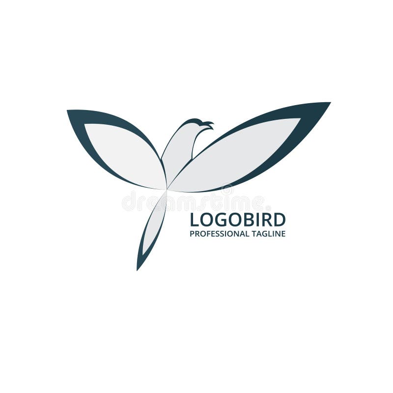 Gray bird logo templates stock vector. Illustration of vector - 226258980