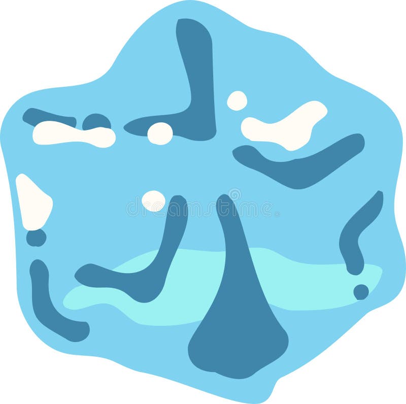 Blued Melted Ice Illustration Stock Vector - Illustration of august ...