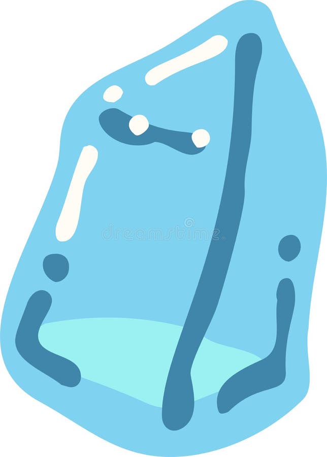 Blued Melted Ice Illustration Stock Vector - Illustration of turquoise ...