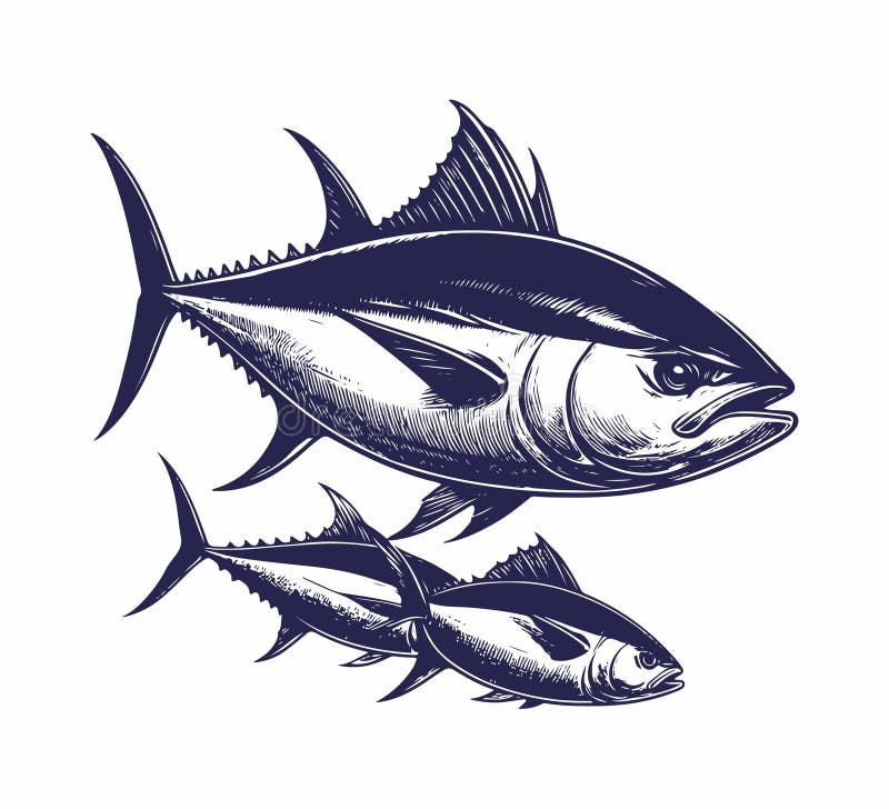 Bluefin Tuna Hand Drawn Vector Illustration Stock Vector - Illustration ... Bluefin Tuna Hand Drawn Vector Illustration Stock Vector - Illustration ...