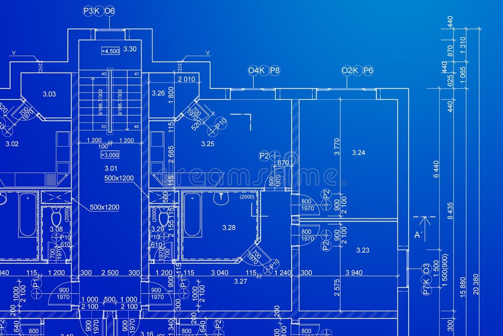Blueprint stock image. Image of drawings, facility, autocad - 22941165