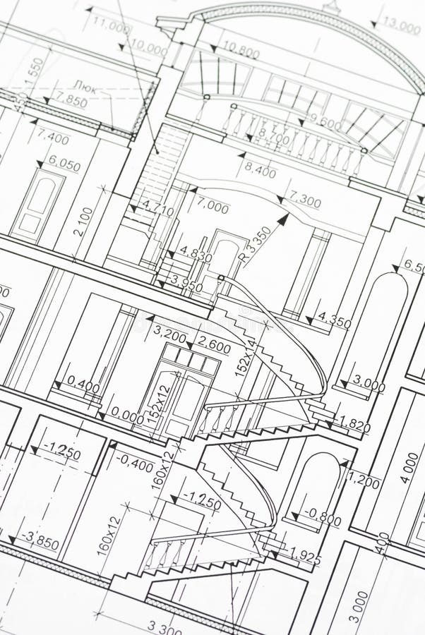 Blueprint detail stock image. Image of home, plotter, plan - 836253
