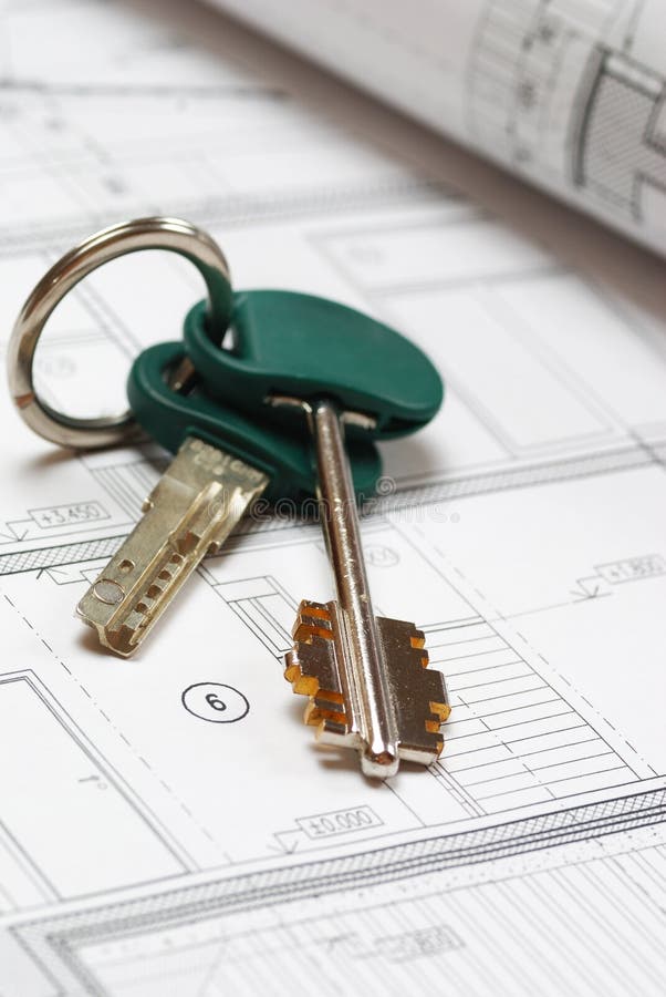 Keys House Dream Home Plans Stock Photo - Image of drafting, design ...