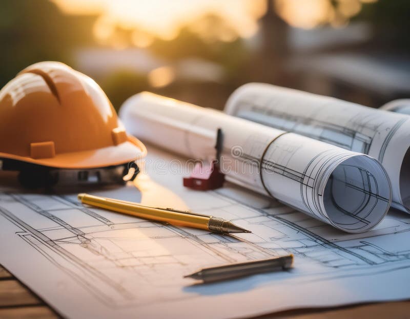 Blueprint and Architectural Design, Featuring Symbols Like Technical ...