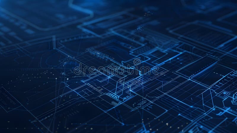 Blueprint Background with Architectural Drawing - AI Generated Stock ...
