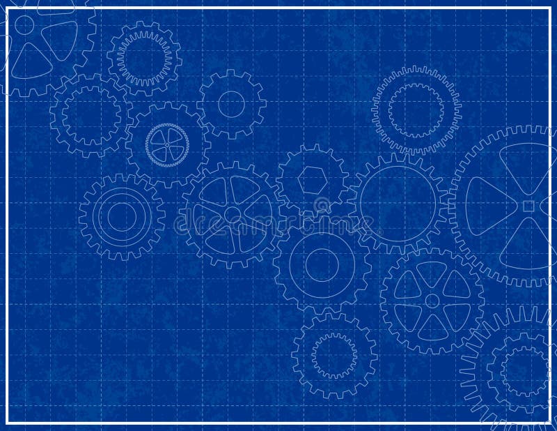 Cogs blueprint stock vector. Illustration of background - 8092104