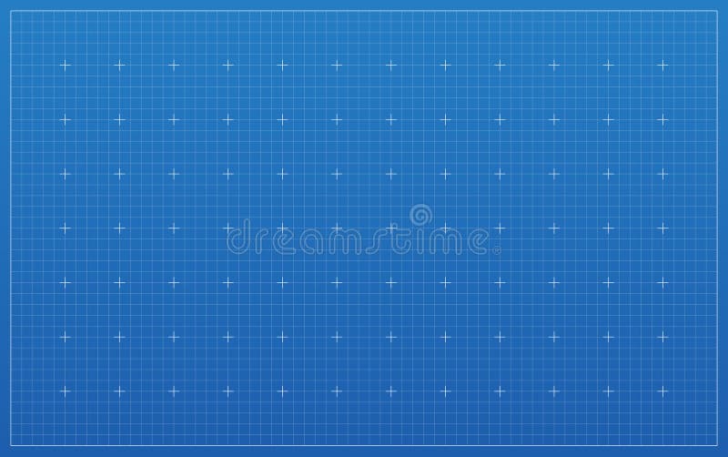 Blueprint Background with Grid and Cross Marks. Engineering ...