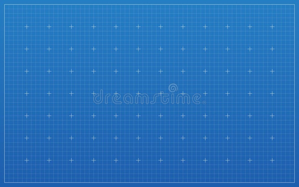 Blueprint Background with Grid and Cross Marks. Engineering ...