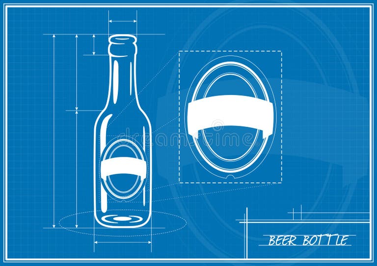 Blueprint Beer Bottle Stock Illustrations – 110 Blueprint Beer Bottle ...