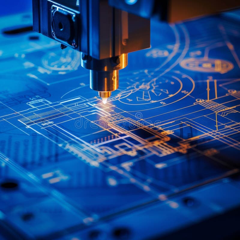 A Blueprint Being Turned into Reality through 3D Printing Technology ...