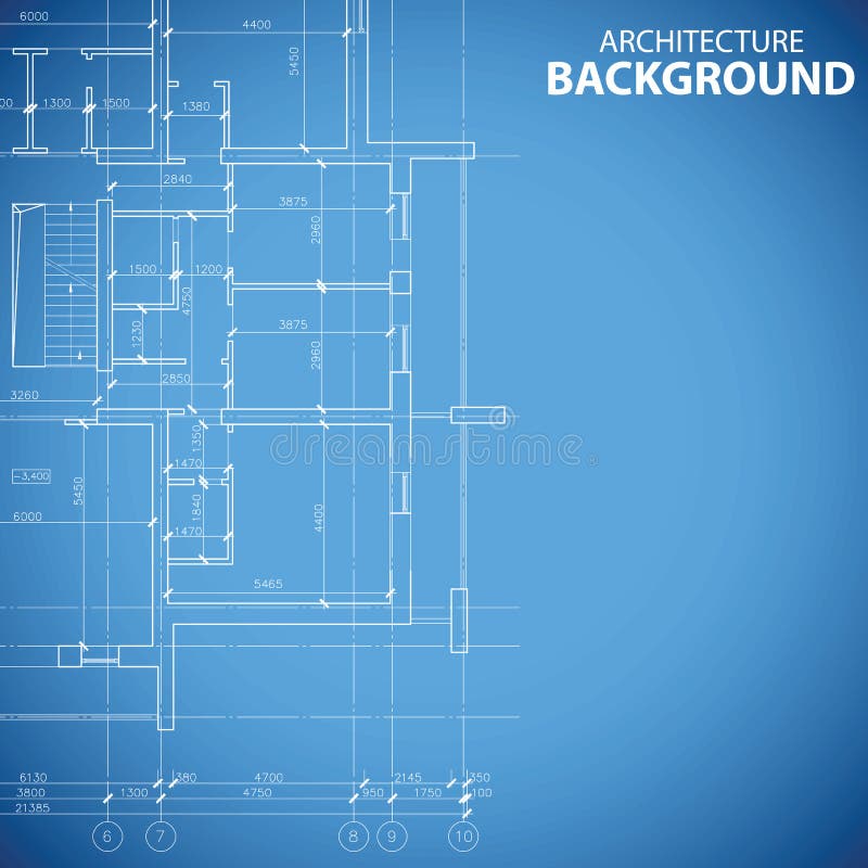 Blueprint Building Structure Background Stock Vector - Illustration of ...
