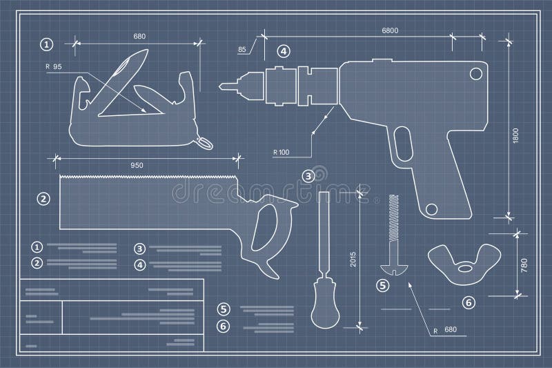 Blueprint of Pen Tool Cursor and Curve Control Points. Vector ...