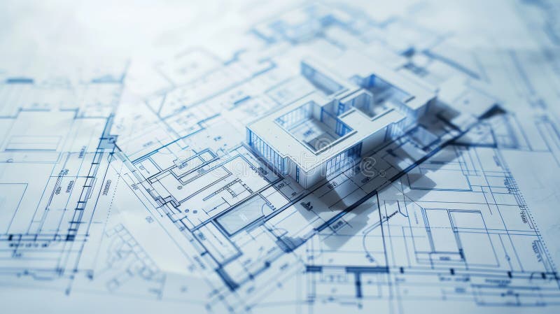 A Blueprint of a Building with Various Facilities Management Stock ...