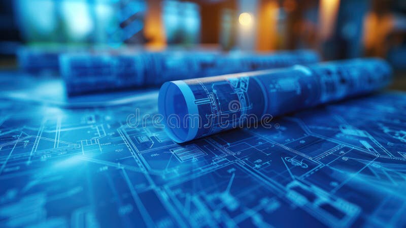 Blueprint Close-Up: Detailed Architectural Plans for Building ...