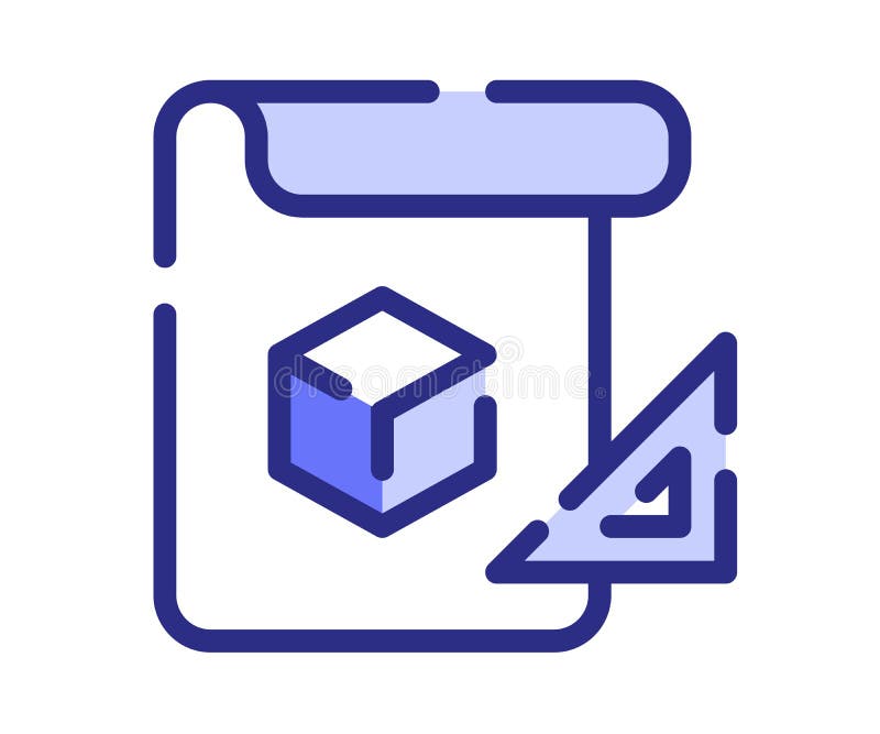 Blueprint Concept Plan Single Isolated Icon with Dashed Line Style and ...