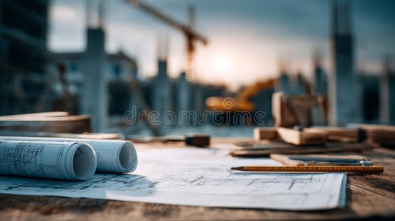 Blueprint Construction Architecture Engineering Plan Pencil Table ...