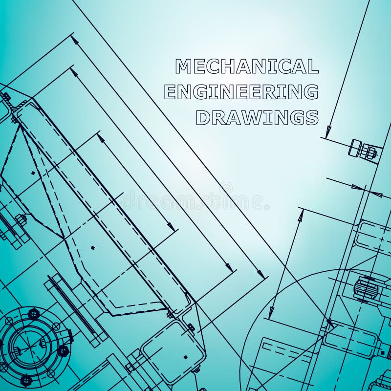 Blueprint, Sketch. Vector Engineering Illustration. Cover, Flyer ...