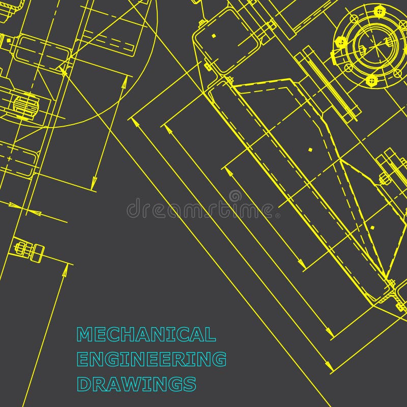 Blueprint, Sketch. Vector Engineering Illustration. Cover, Flyer ...