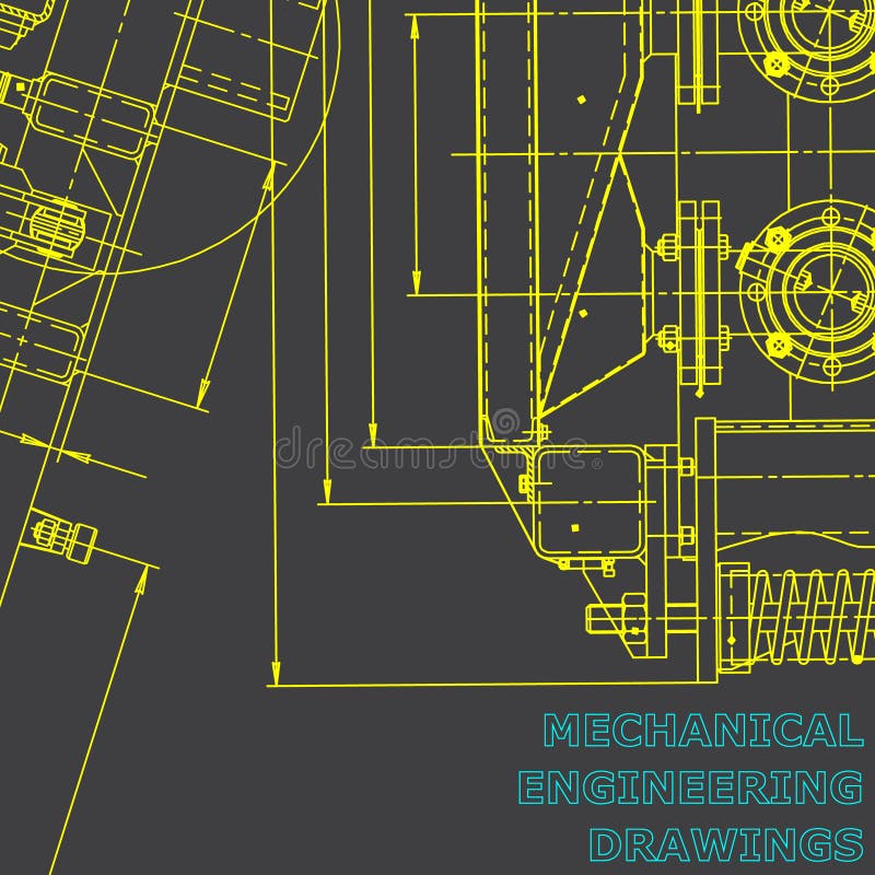 Blueprint, Sketch. Vector Engineering Illustration. Cover, Flyer ...