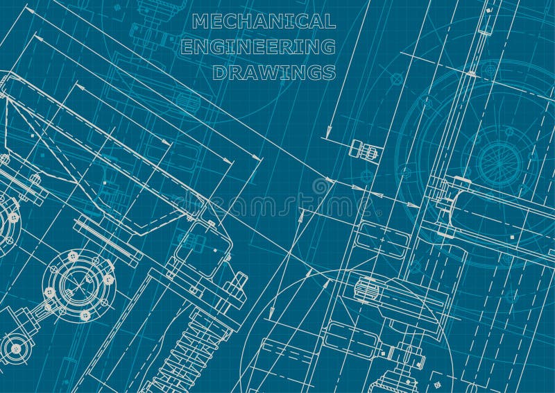 Blueprint. Corporate Style. Instrument-making Drawings Stock Vector ...