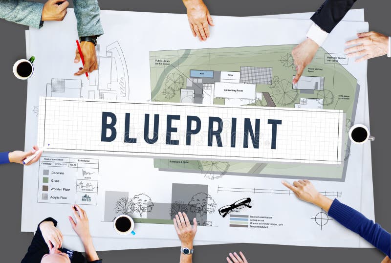 Blueprint Craft Architecture Design Ideas Construct Concept Stock Photo ...