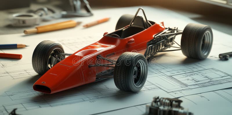 The Blueprint Design of a Formula 1 Car, As Well As Ongoing ...