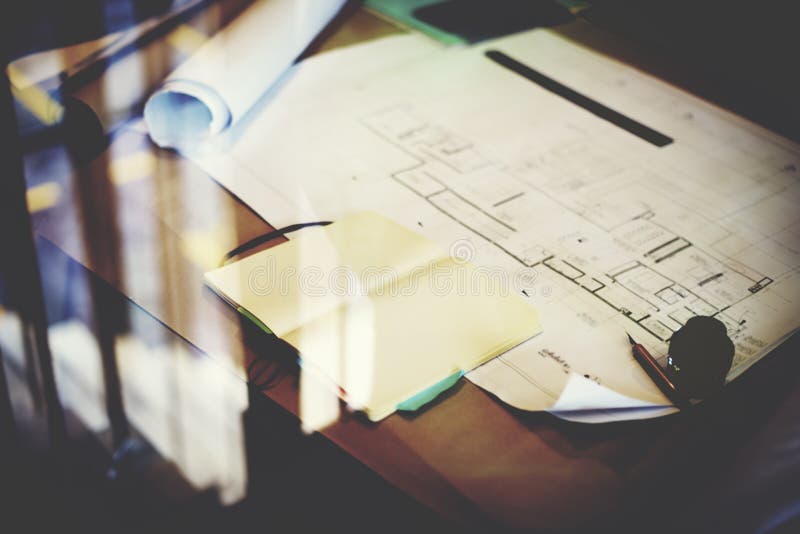 Blueprint Design Ideas Creativity Decorative Construction Concept Stock ...