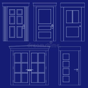 Blueprint Doors Stock Illustrations – 1,452 Blueprint Doors Stock ...