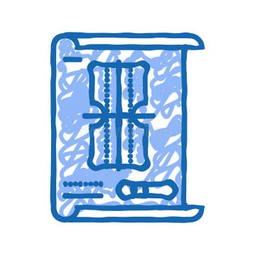 Blueprint Drafting Mechanical Engineer Icon Doodle Illustration Stock ...