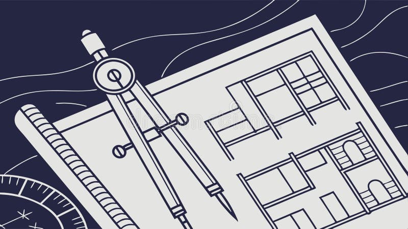 Blueprint and Drafting Tools, Architectural Plan, Engineering Design ...