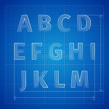 Alphabet Blueprint Stock Illustrations – 674 Alphabet Blueprint Stock ...