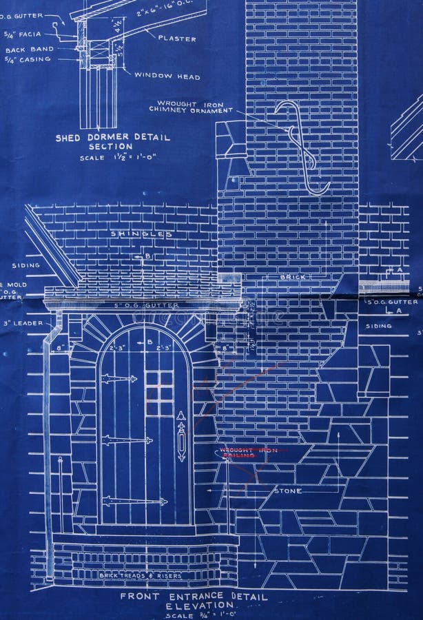 Blueprint detail stock image. Image of home, plotter, plan - 836253