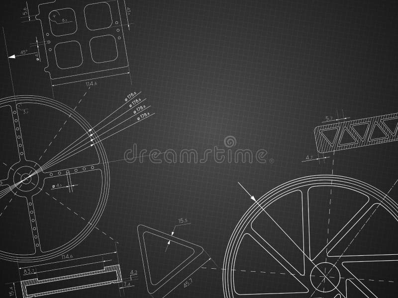 Blueprint grey background stock vector. Illustration of design - 74374534