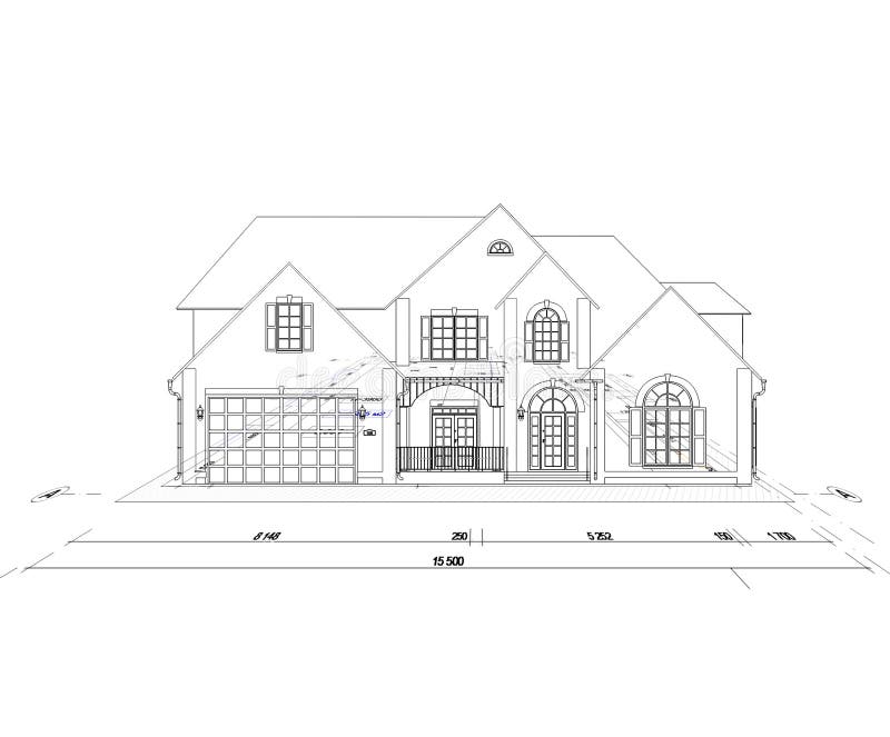 House Front View Drawing Stock Illustrations – 5,187 House Front View ...