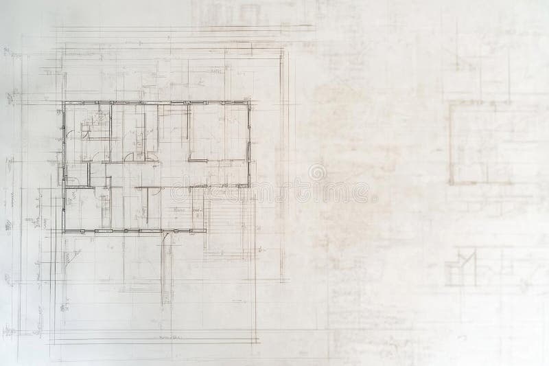 Blueprint of a House, a Detailed Architectural Drawing Stock ...