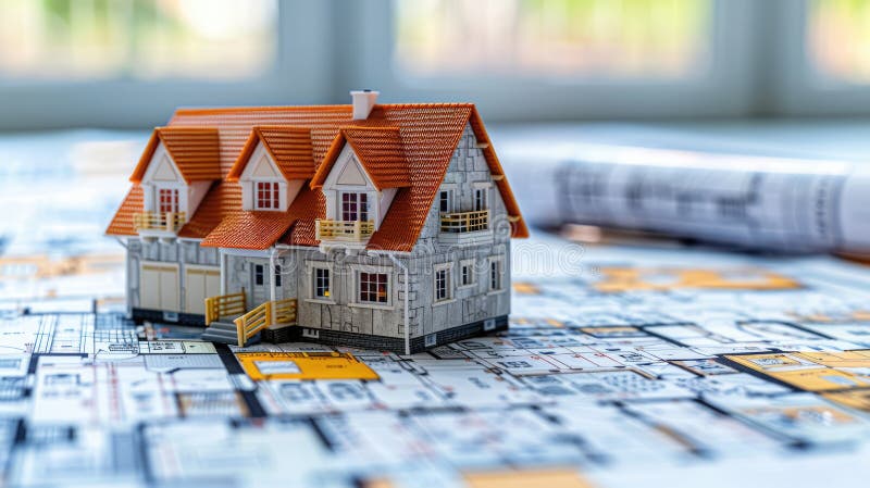 Blueprint of a House in a Housing Project Stock Illustration ...