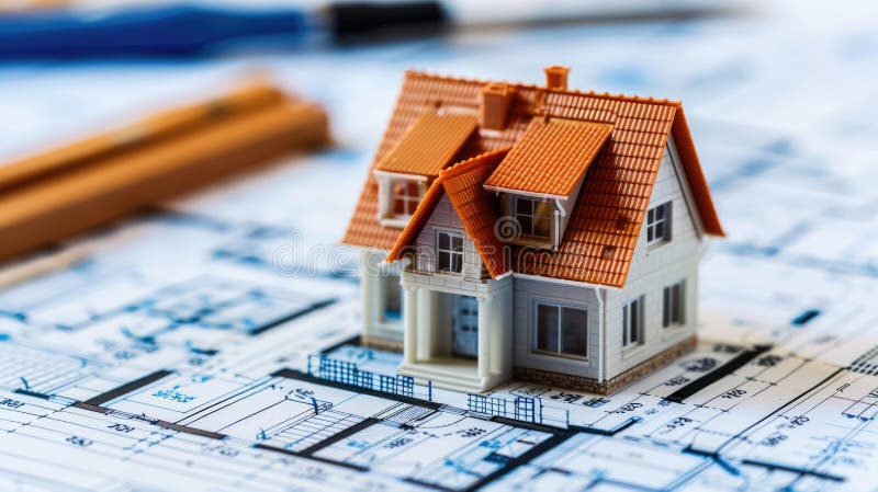 Blueprint of a House in a Housing Project Stock Illustration ...