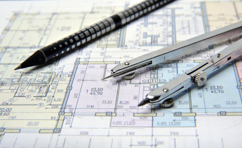 Blueprint of house plans stock image. Image of build, detail - 9531097