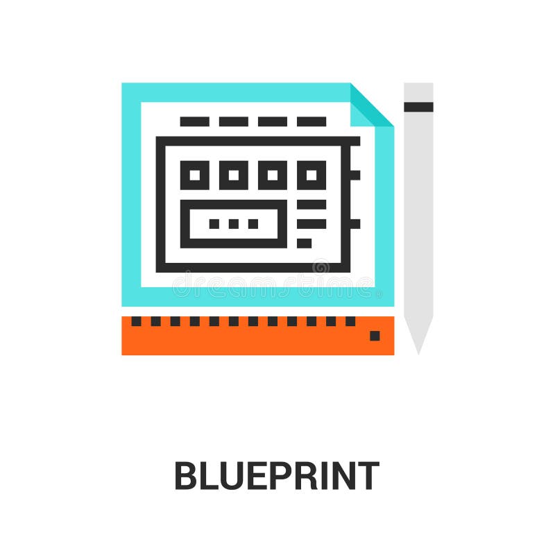 Blueprint icon concept stock vector. Illustration of graphic - 78875909