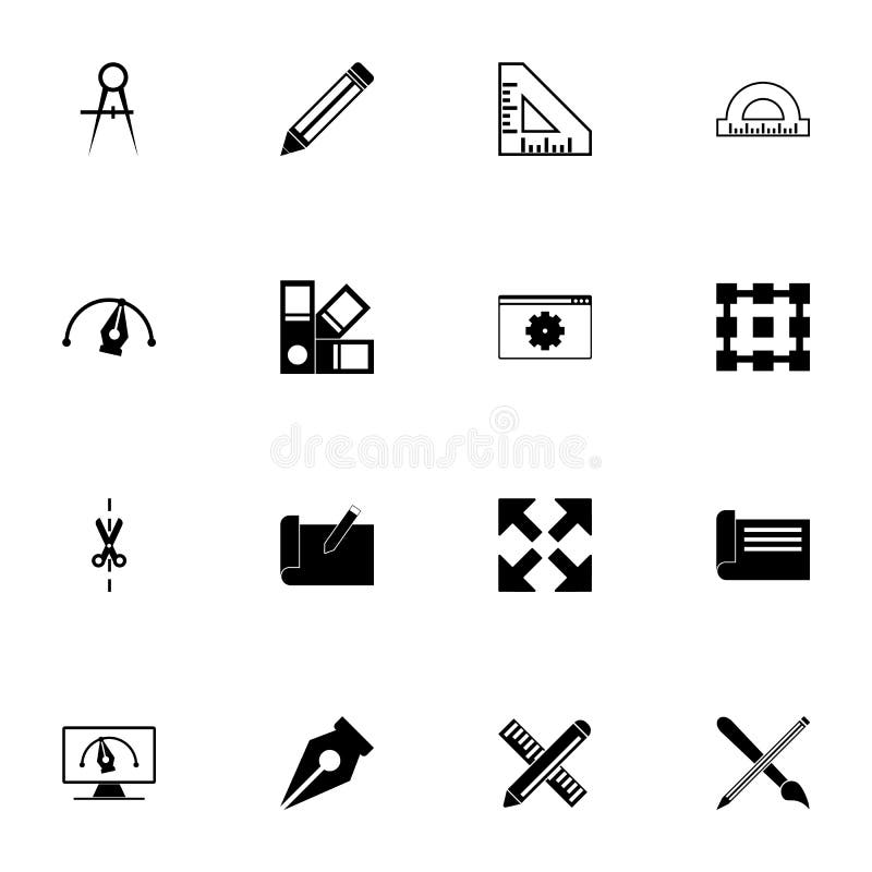 Compass Ruler Pencil Architectural Drawing Stock Illustrations 206 Compass Ruler Pencil