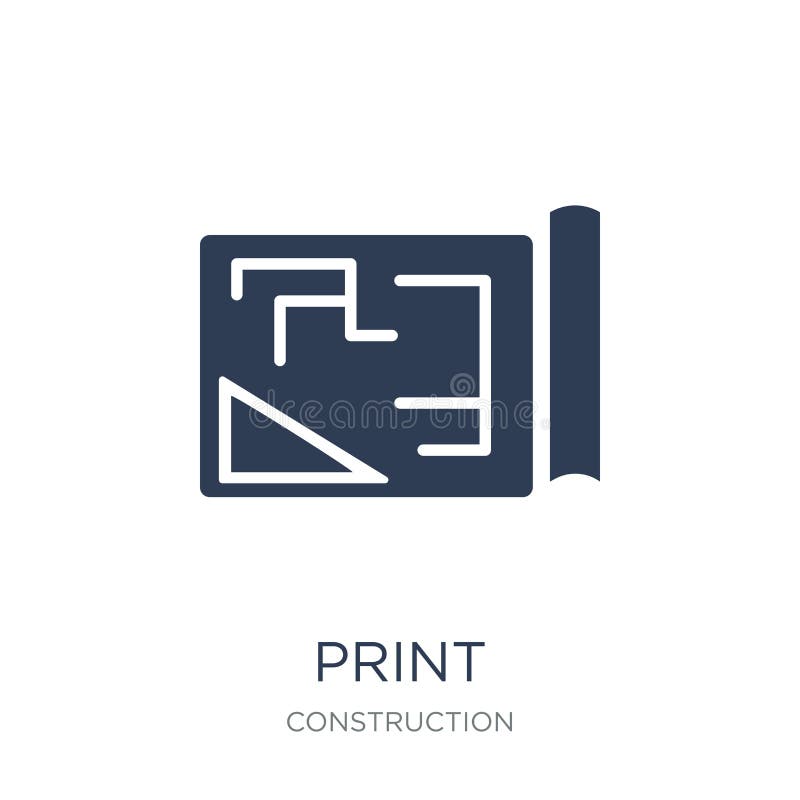 Blueprint Icon. Trendy Flat Vector Blueprint Icon On White Background ...