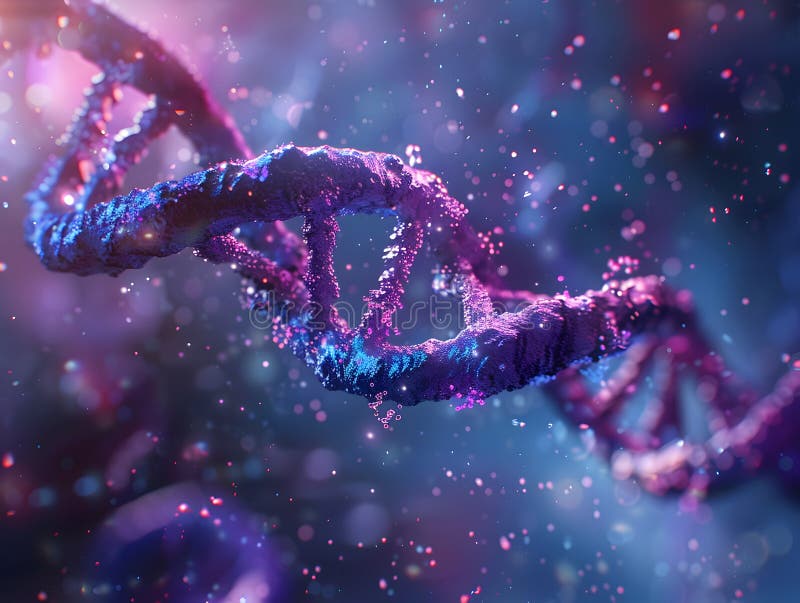 The Blueprint of Life Illuminating the Double Helix Stock Illustration ...