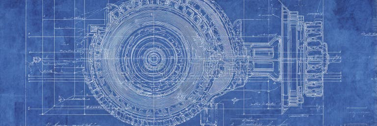 Blueprint of a Mechanical Component Showcasing Intricate Design and ...
