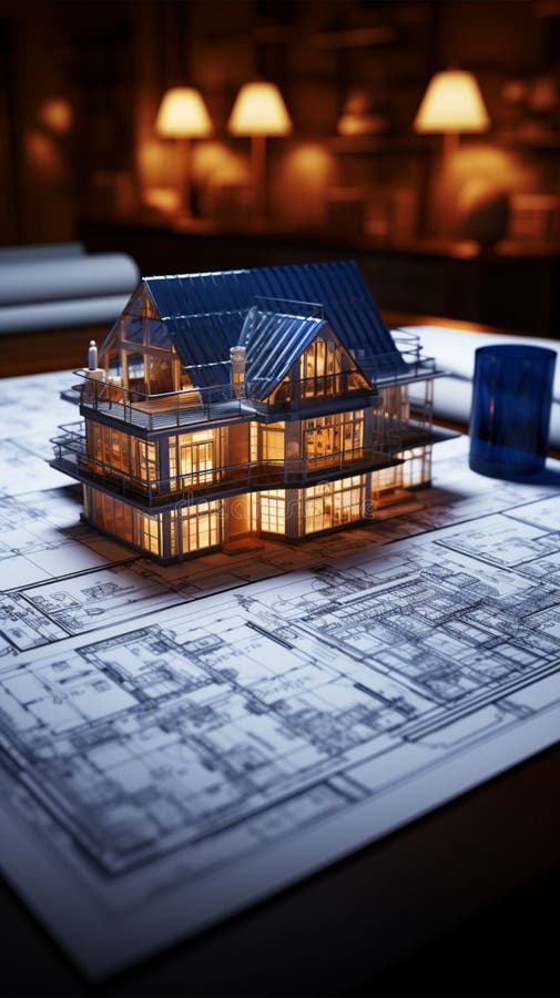 Blueprint Organization Rolled Architectural Plans Neatly Placed on ...